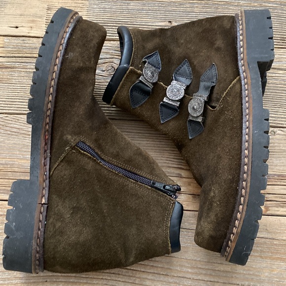 GEIER WALLY | Shoes | Olive Green Geier Wally Austria Side Zip Boots 39 ...